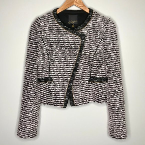 McGinn | Jackets & Coats | Mcginn Lisette Pink Cropped Tweed Jacket ...